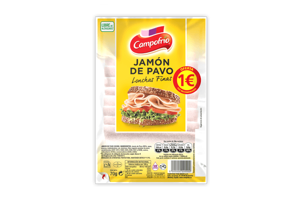 Lonchas de Jamón de Pavo Pavofrío | Campofrío